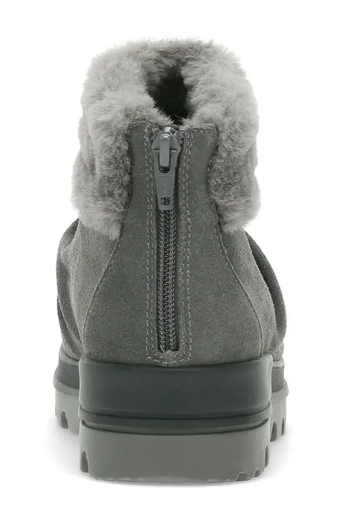BARETRAPS Nuri Faux Fur Trim Cold Weather Bootie - Dark Grey