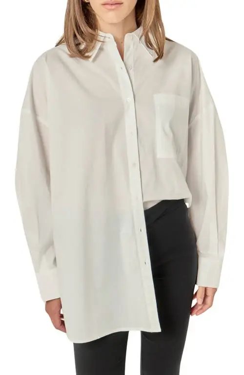 English Factory Oversize Button-up Shirt - White