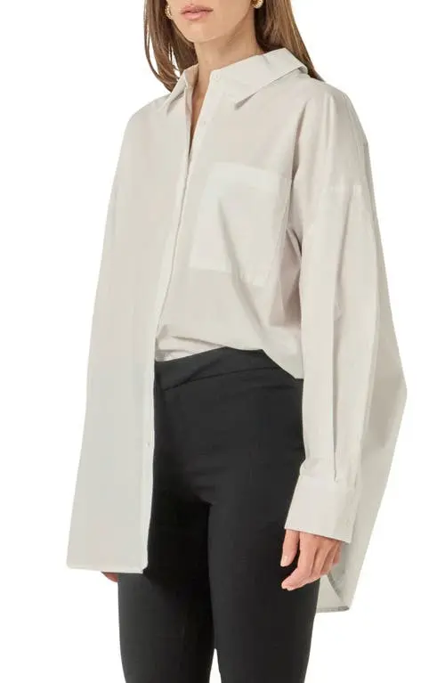 English Factory Oversize Button-up Shirt - White