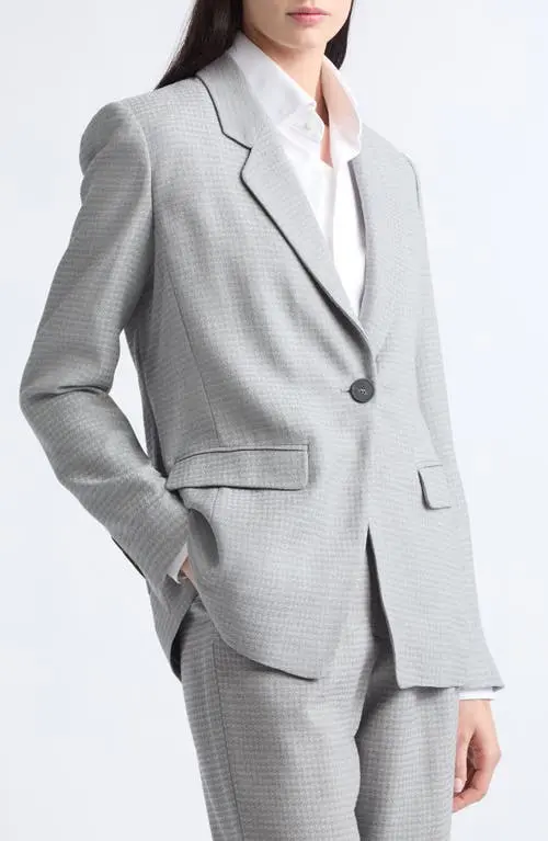 Emporio Armani Structured Single-button Blazer With Peak Lapels