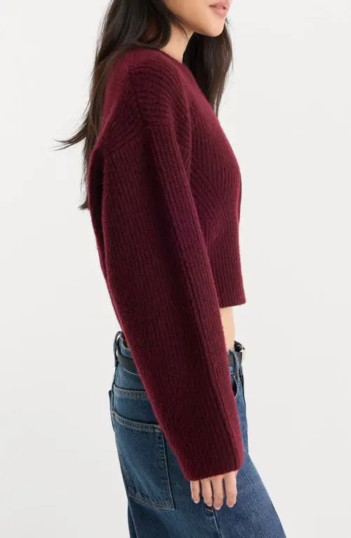 Good American The Chunky Knit Crewneck Sweater