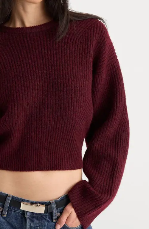 Good American The Chunky Knit Crewneck Sweater