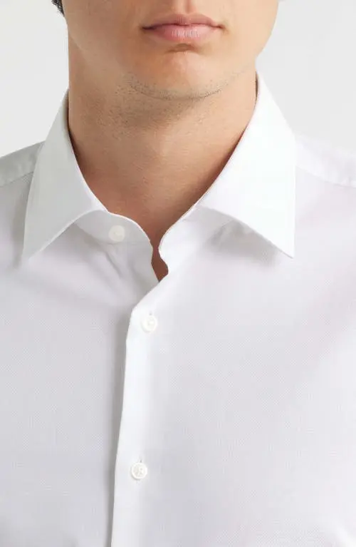 BOSS Hank Slim Fit Stretch Cotton Dress Shirt - White
