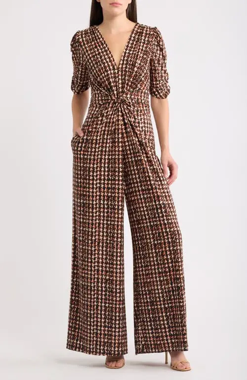 Vince Camuto Twist Front Wide Leg Jumpsuit