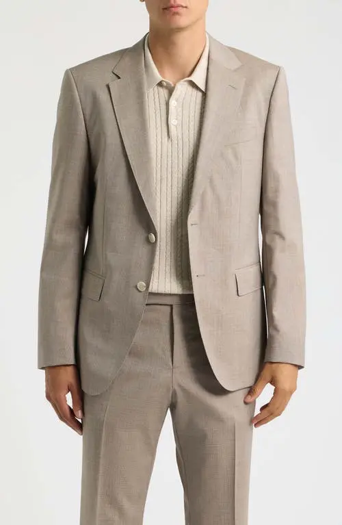 BOSS Virgin Wool Suit - Medium Beige