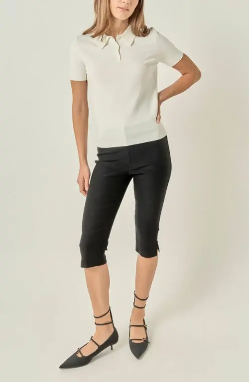 English Factory Side Slit Capri Pants