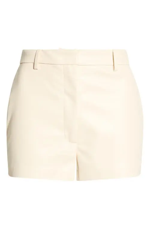 House Of Cb Naya Faux Leather Miniskirt - Ivory