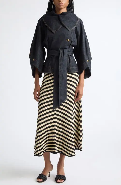 Zimmermann Valiant Deco Stripe Rib Sweater Dress