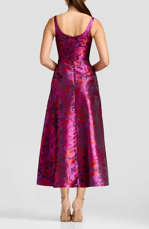 Dress The Population Vanna Floral Cocktail Midi Dress