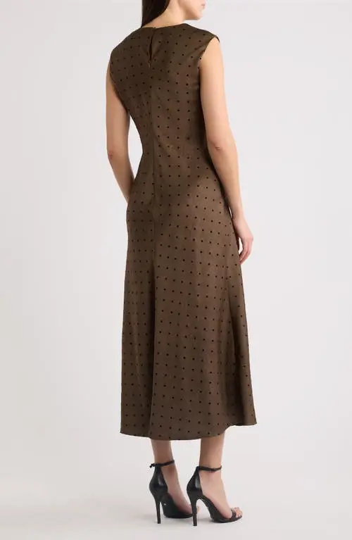 Sam Edelman Polka Dot Satin Maxi Dress