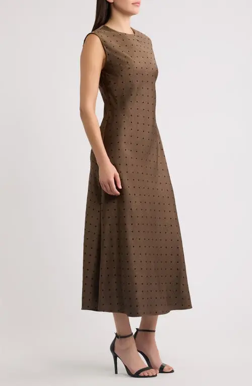 Sam Edelman Polka Dot Satin Maxi Dress