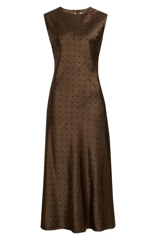 Sam Edelman Polka Dot Satin Maxi Dress