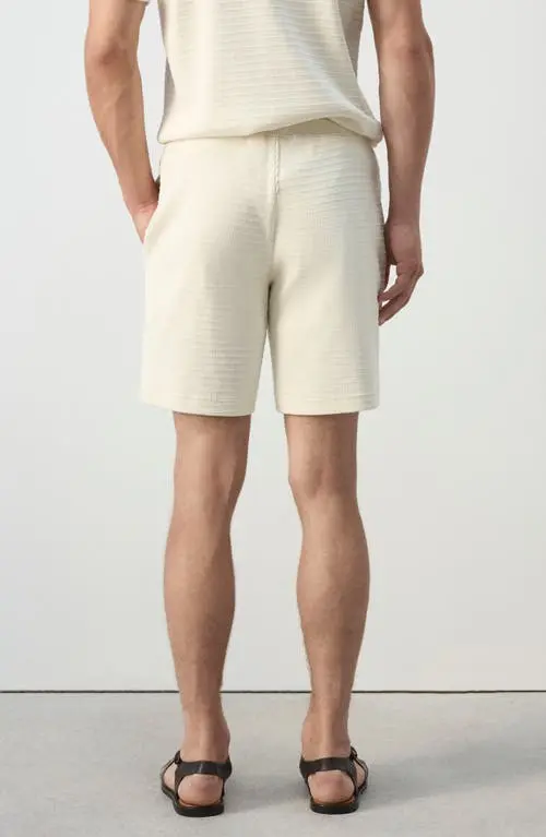 Mango Ribbed Knit Shorts - Off White