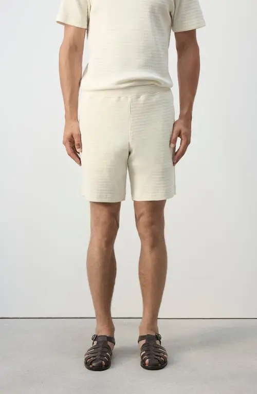 Mango Ribbed Knit Shorts - Off White