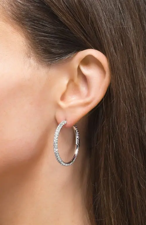 SWAROVSKI Dextera Pavé Crystal Hoop Earrings