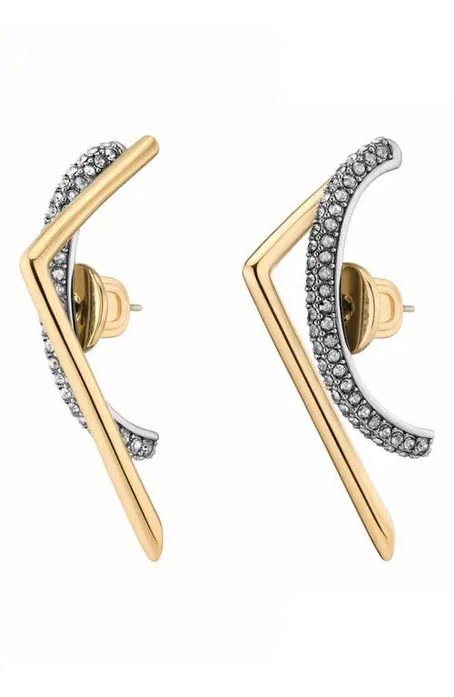 Demarson Zola Pavé Geometric Stud Earrings