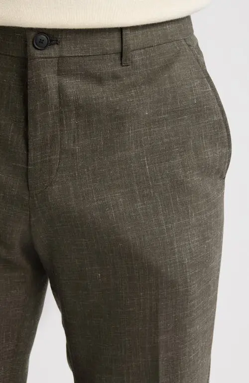 BOSS Genius Slim Fit Wool And Linen Trousers
