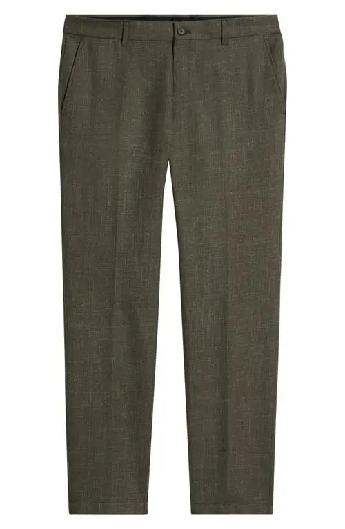 BOSS Genius Slim Fit Wool And Linen Trousers