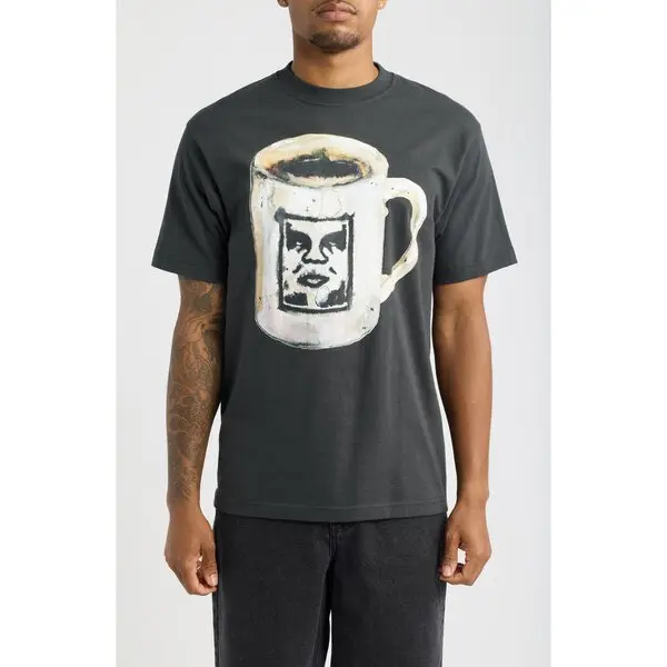 Obey Coffee Cup Graphic T-shirt