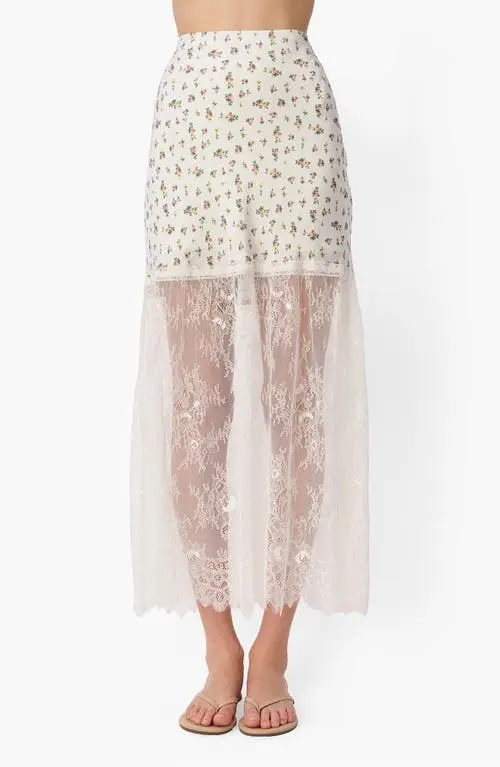 Cami Nyc Flo Midi Skirt With Lace Hem