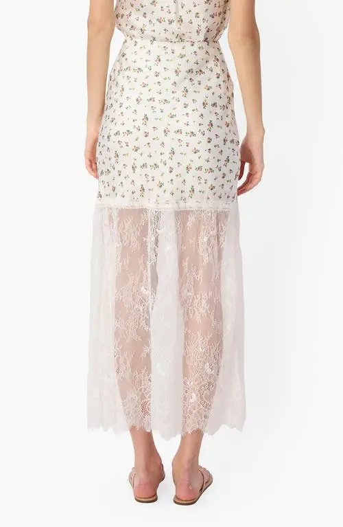 Cami Nyc Flo Midi Skirt With Lace Hem