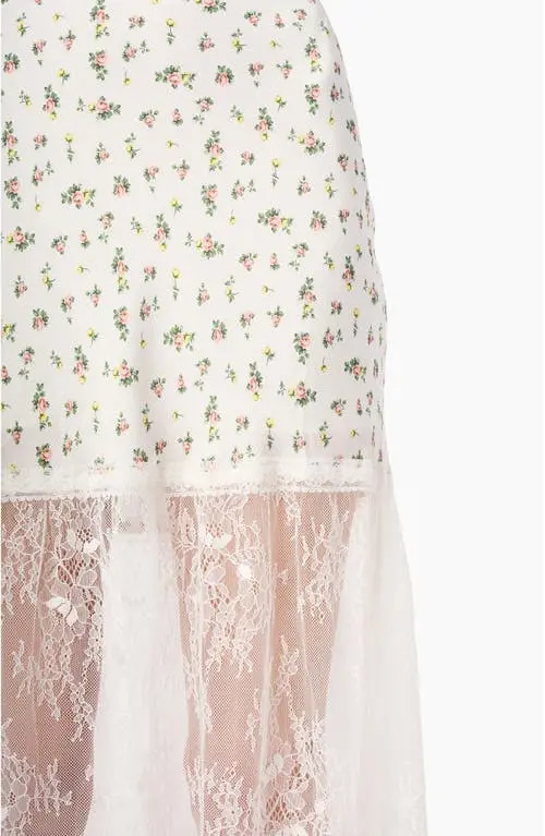 Cami Nyc Flo Midi Skirt With Lace Hem
