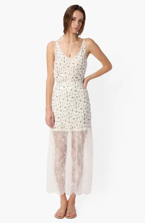Cami Nyc Flo Midi Skirt With Lace Hem