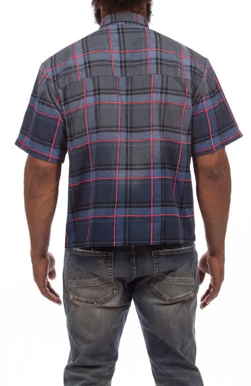 ICECREAM Snow Cone Plaid Short Sleeve Button-up Shirt - Surf The Web