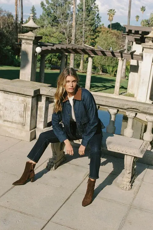 DEAR JOHN Weston Barn Jacket With Contrast Collar