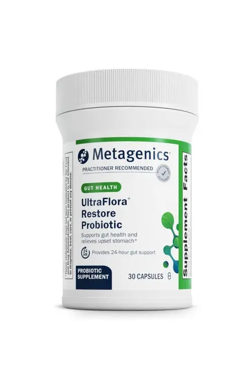 METAGENICS Ultraflora Restore Probiotic Gut Health Supplement 30 Capsules - None