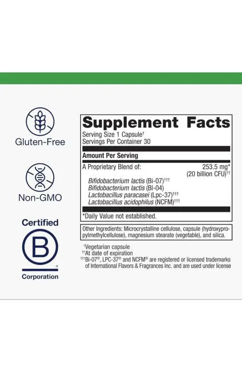 METAGENICS Ultraflora Restore Probiotic Gut Health Supplement 30 Capsules