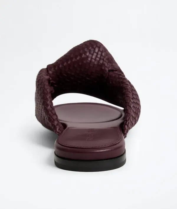 Bottega Veneta Cherry Flat Mule - Deep Mahogany