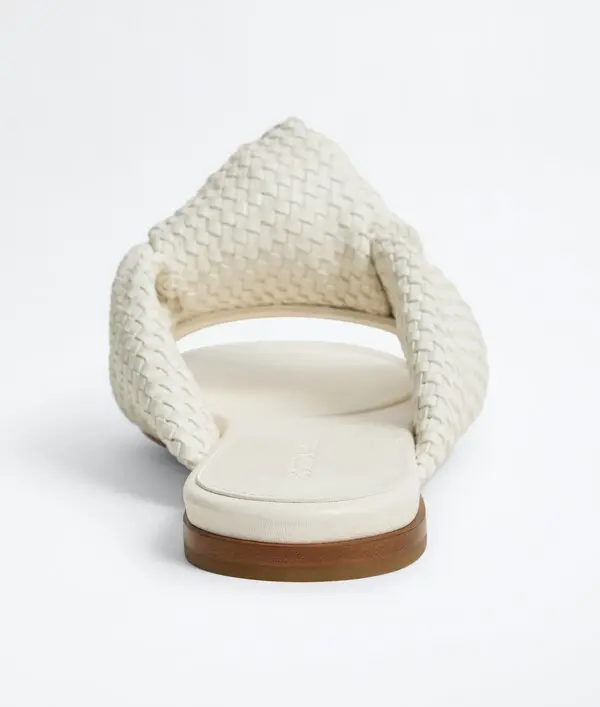 Bottega Veneta Cherry Flat Mule - Alabaster