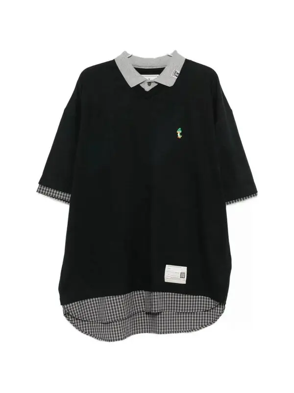 Mihara Yasuhiro Layered-design Logo-patch T-shirt