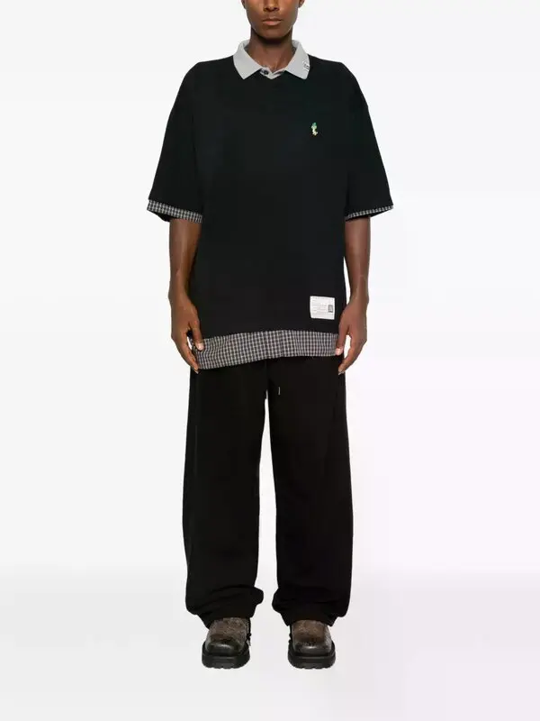 Mihara Yasuhiro Layered-design Logo-patch T-shirt