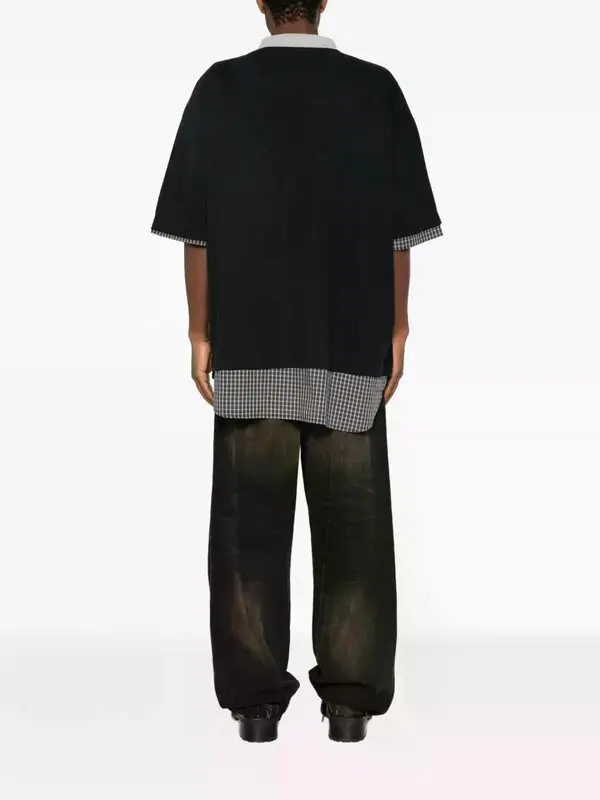 Mihara Yasuhiro Layered-design Logo-patch T-shirt