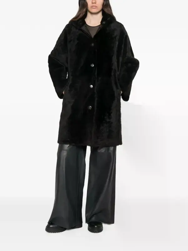 YVES SALOMON Reversible Shearling Jacket - Black