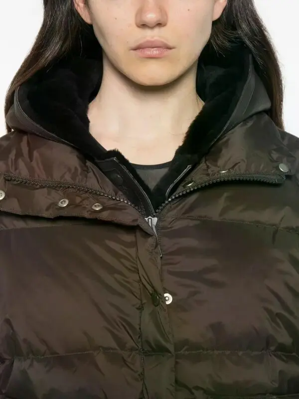 YVES SALOMON Quilted Hooded Jacket
