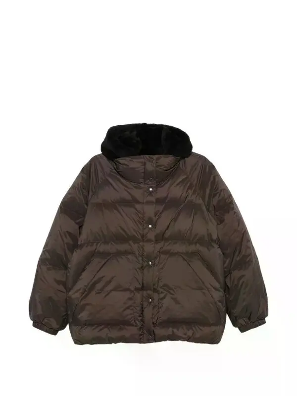 YVES SALOMON Quilted Hooded Jacket