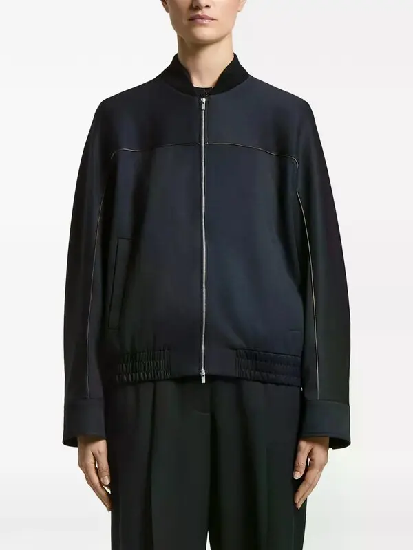 Peserico Piped-trim Elasticated-hem Jacket