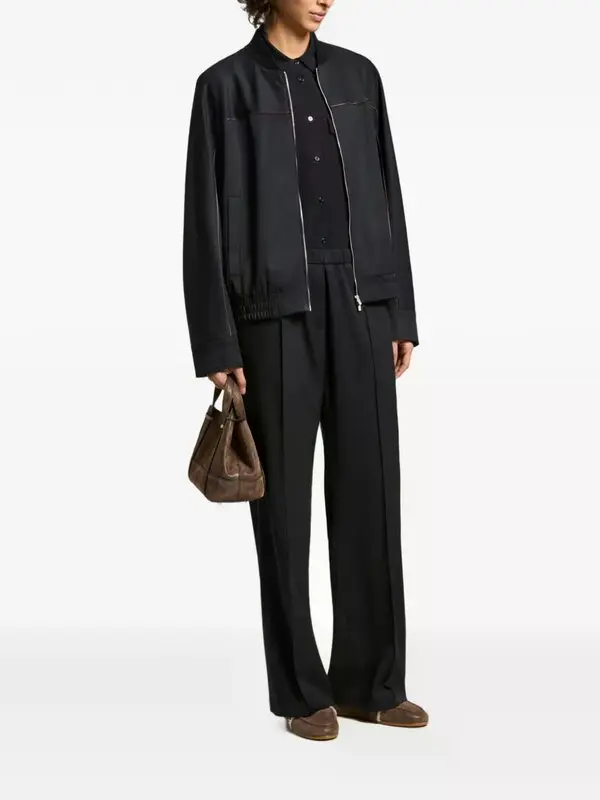 Peserico Piped-trim Elasticated-hem Jacket