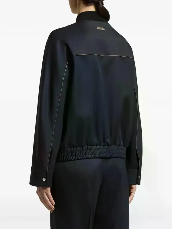 Peserico Piped-trim Elasticated-hem Jacket