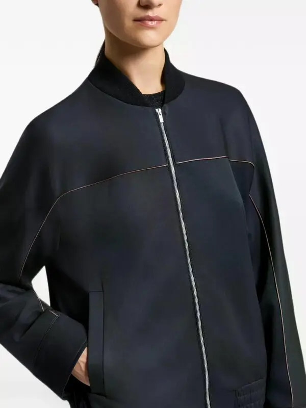 Peserico Piped-trim Elasticated-hem Jacket