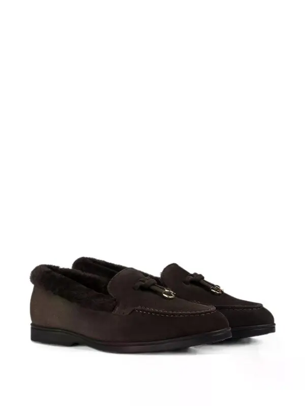 DOUCAL'S Tassel-detail Shearling-trim Loafers