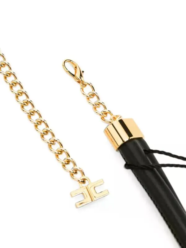 Elisabetta Franchi Logo Plaque Knotted Belt