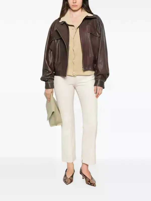 Peserico Seam-detail Slit-hem Trousers