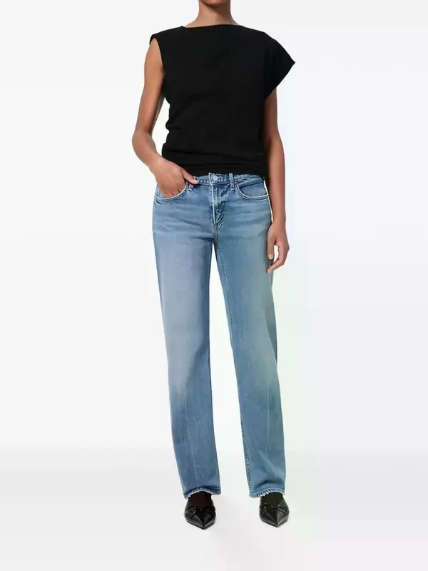 AGOLDE Low Rise Slim Faded-effect Jeans