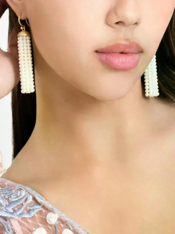 Irene Neuwirth Medium Tassel Akoya Pearl And Diamond Earrings
