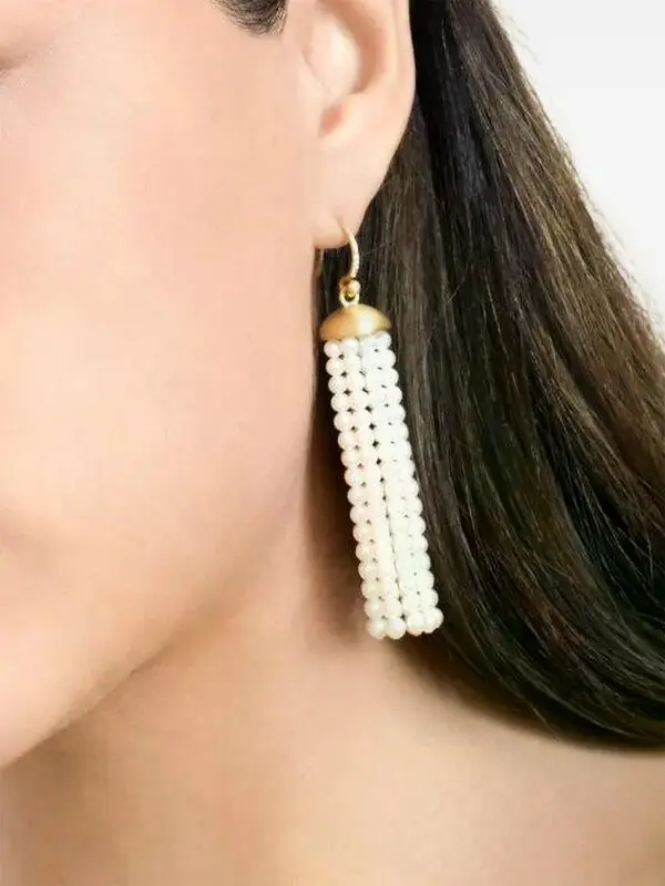 Irene Neuwirth Medium Tassel Akoya Pearl And Diamond Earrings