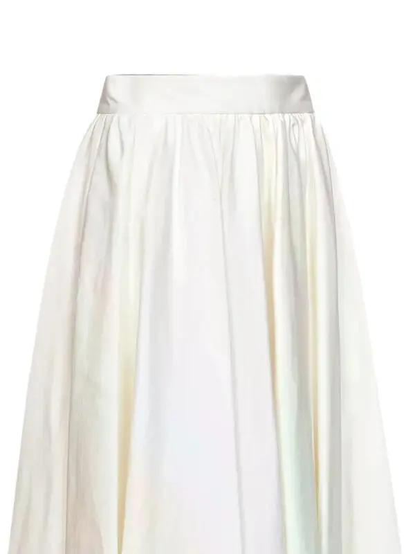 BLANCA VITA Gathered Pleated Midi Skirt
